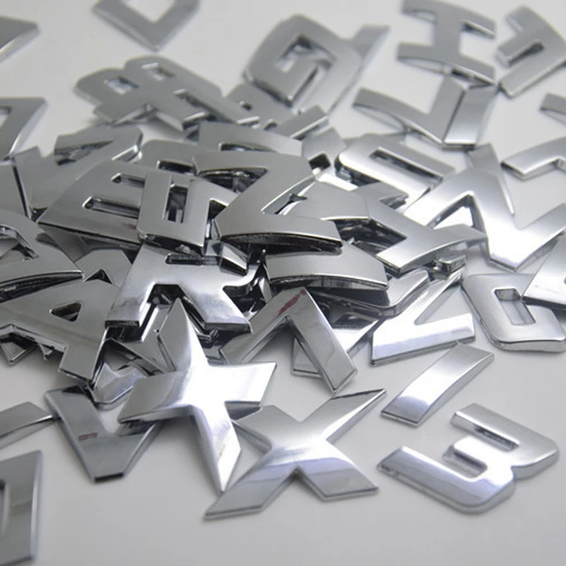 WL Car-styling - Letras y números en cursiva de 25 mm, emblema de ...