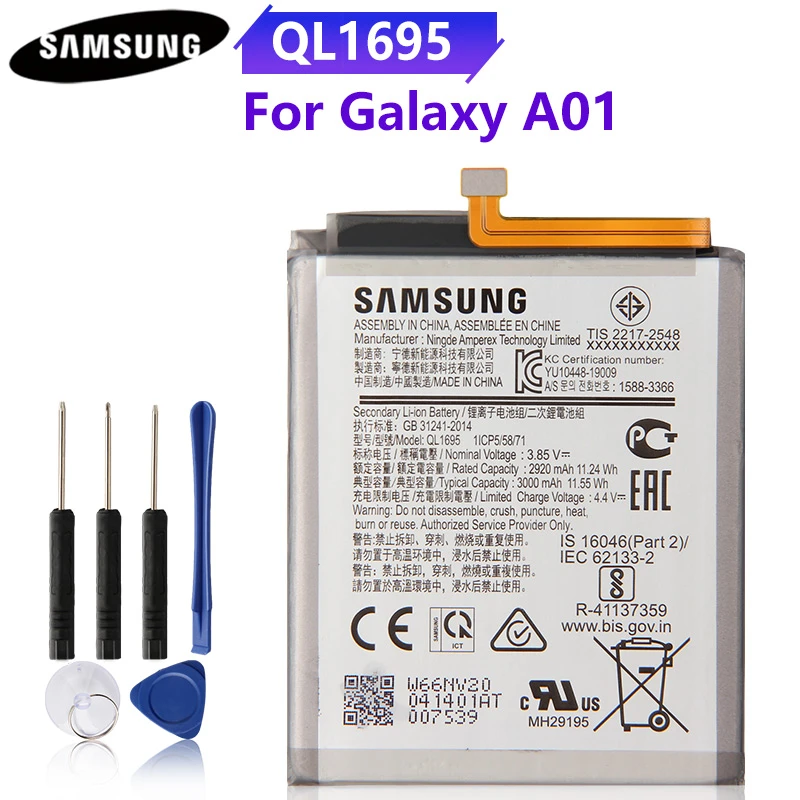 100% Original Battery Ql1695 For Samsung Galaxy A01 Replacement Phone ...