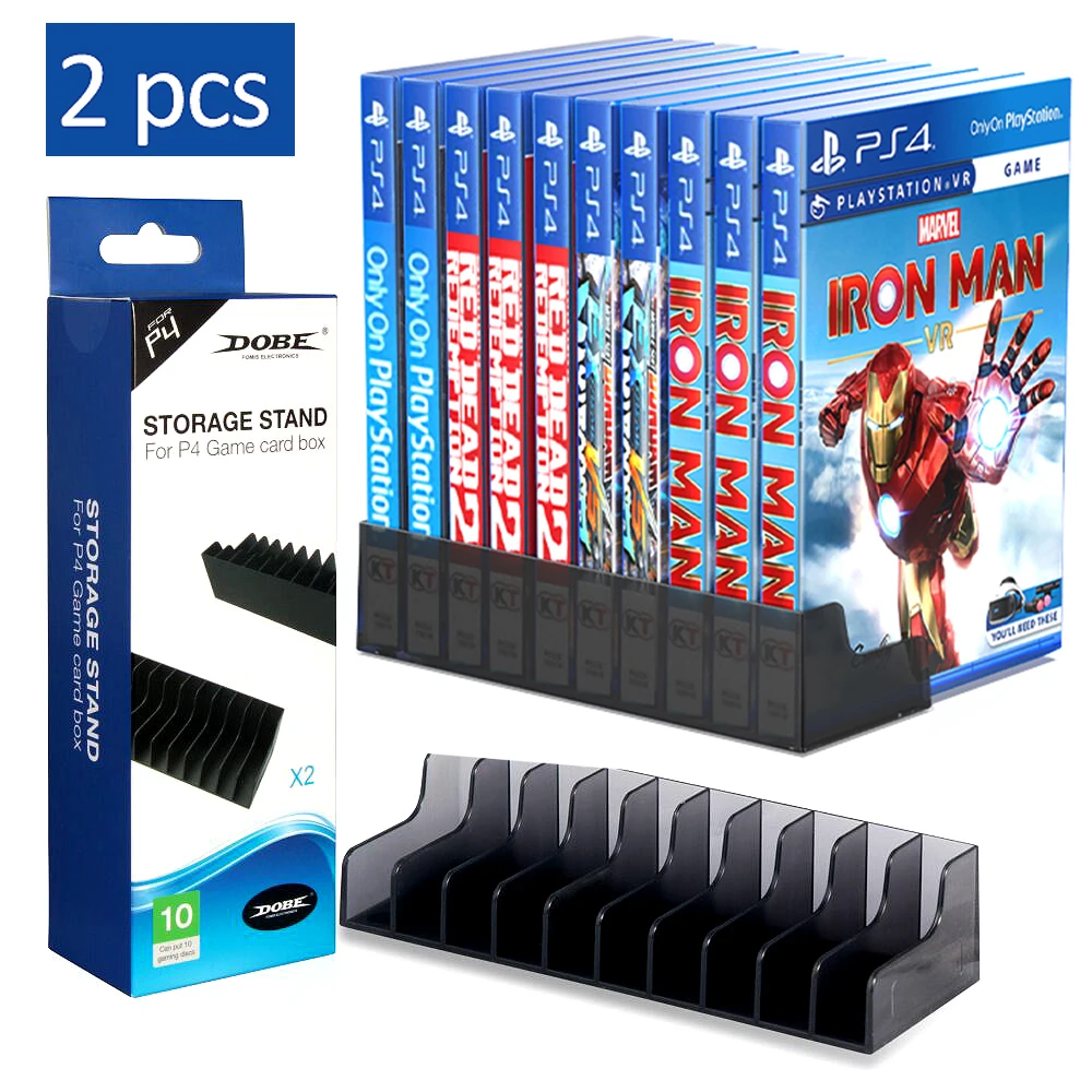 2 Pcs Set For Playstation4 Ps4 Ps5 Game Cd Discs Storage Display Stand ...