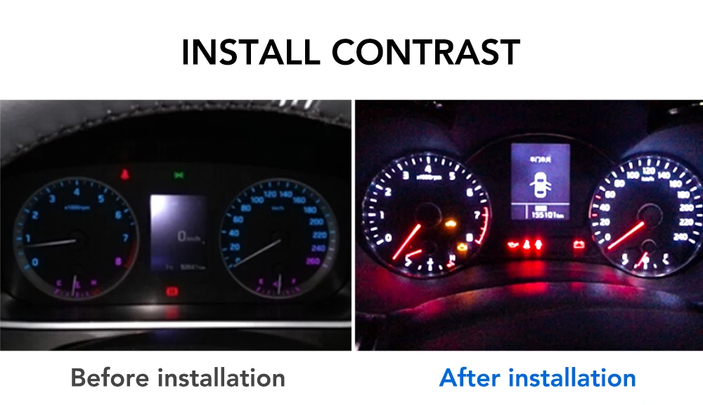 Tachobeleuchtung LED Dimmable 9x LED Bulbs For Mercedes Speedometer ...