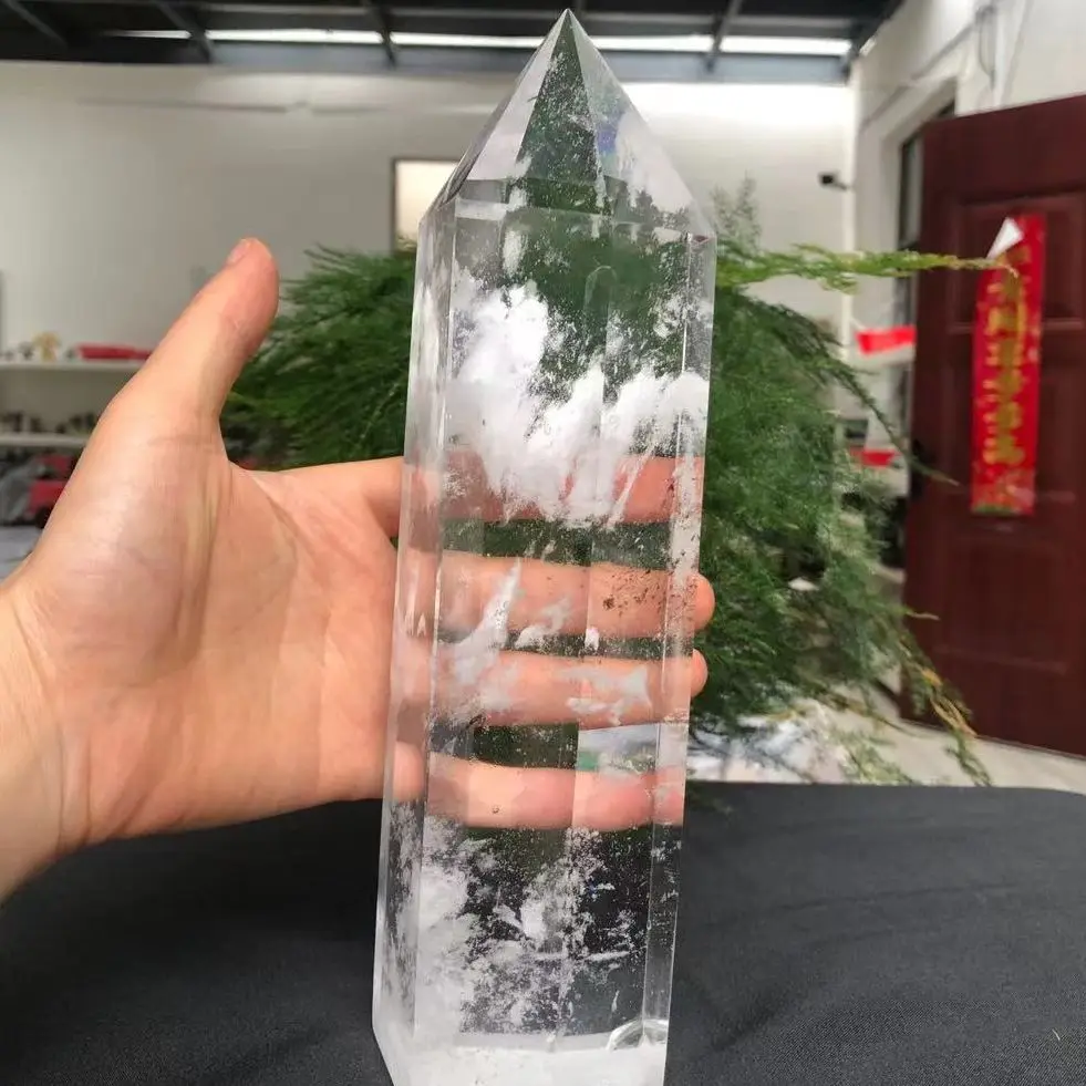 800-1200g-Big-Large-Size-Melting-stone-Clear-Quartz-Crystal-Wand-Point ...