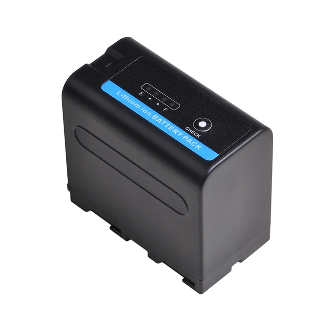 2Pcs 7200mAh NP-F960 NP-F970 Battery LED Power Indicator + LCD Dual Charger for Sony NP F970 ...