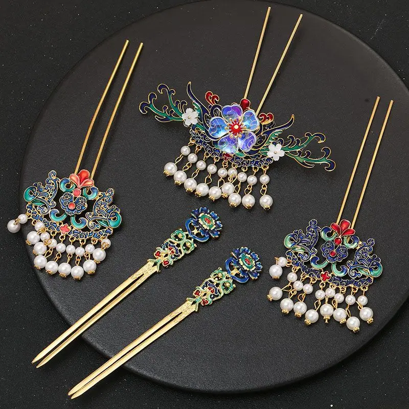 Chinese Jewelry Set Hair Jewelry for Bride Ancient Hair Jewelry Clip Hanfu Hair Jewelry Set Hair Accessories for Women Hairpin AliExpress