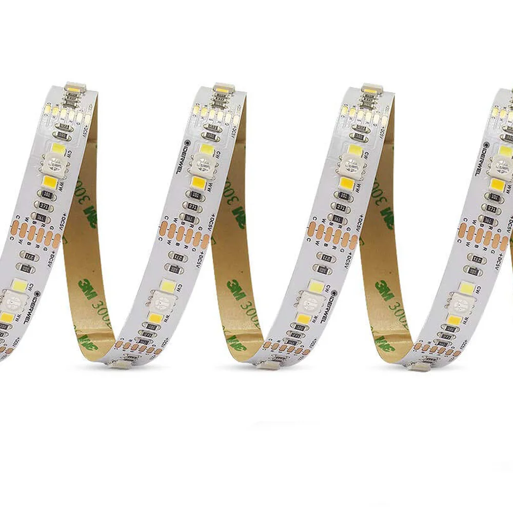 12mm PCB RGB CCT LED Strip 5050 2835 DC12V 24v RGB + White + Warm White ...