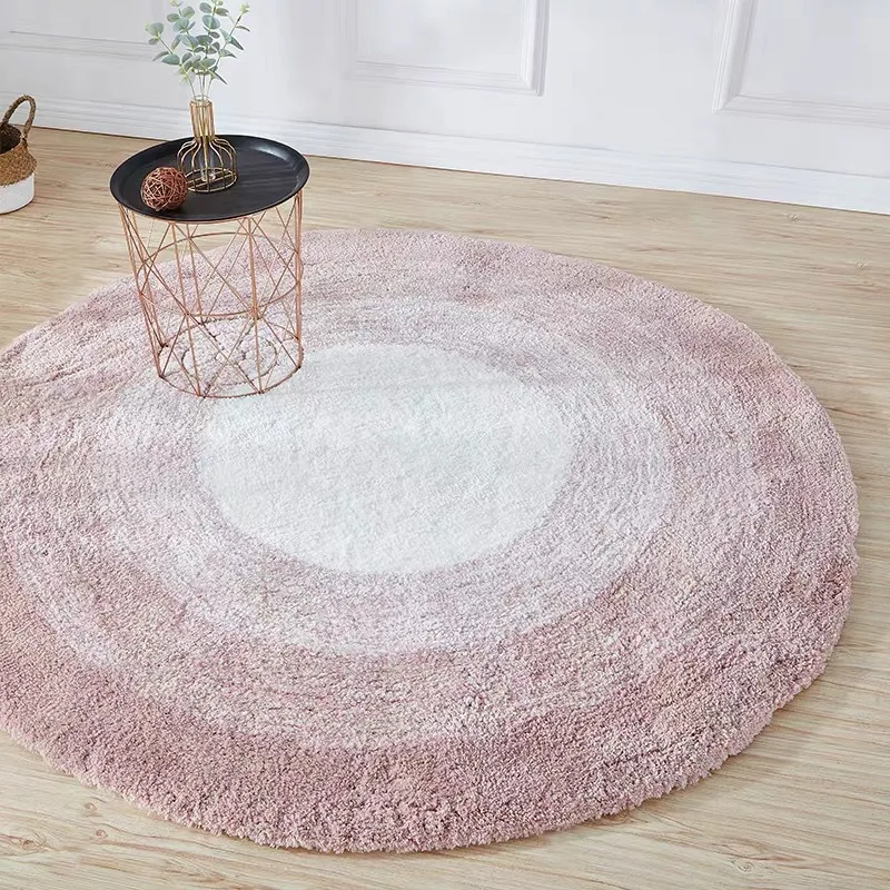 Gradient-Color-Nordic-Round-Carpet-Living-Room-Soft-Bedroom-Round-Rug ...