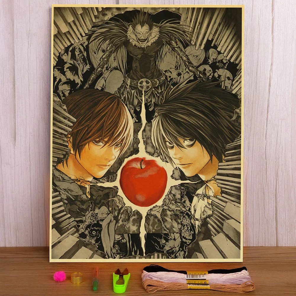 Kit completo de bordado de punto de cruz, serie de Anime de paisaje ...