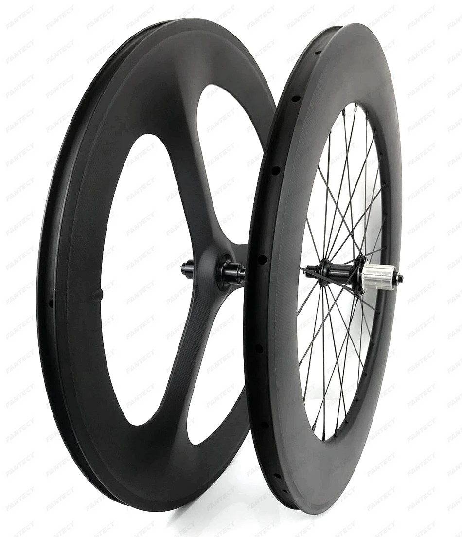 Купить Колесо HULKBIKE 700C carbon tri 3 pokes wheels 88mm track road ...