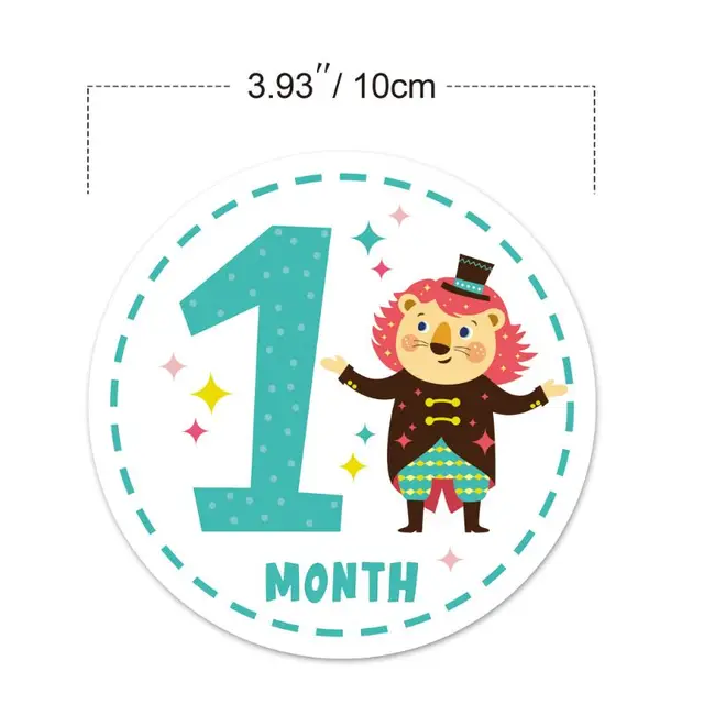 Monthly Baby Milestone Baby Girl Milestone Stickers - Set Of 24 Floral ...