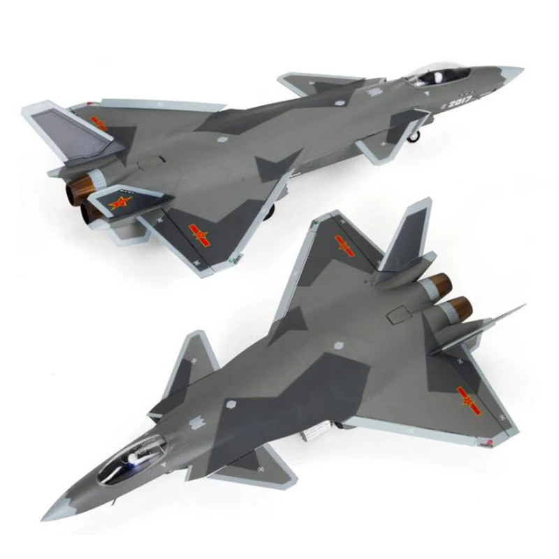 1/48 escala StaticSimulation Stealth Jet cuarta GenerationAlloy Fighter Airplane 20 J20 modelo ...