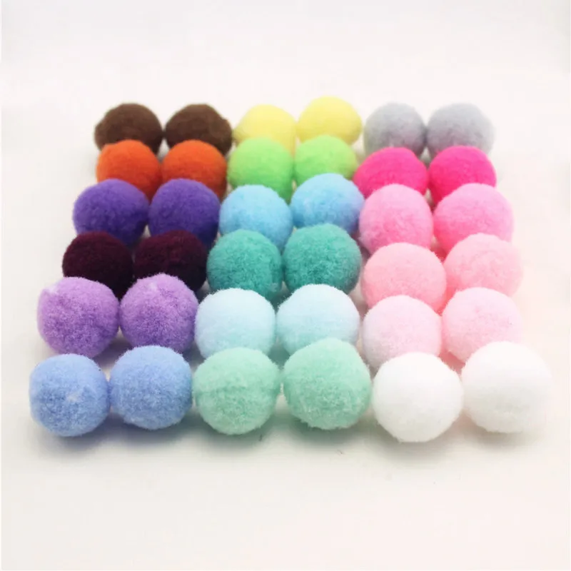 Mix-Color-White-Pink-Pompon-20mm-Pom-Pom-Soft-Fluffy-Pompoms-Balls-DIY ...
