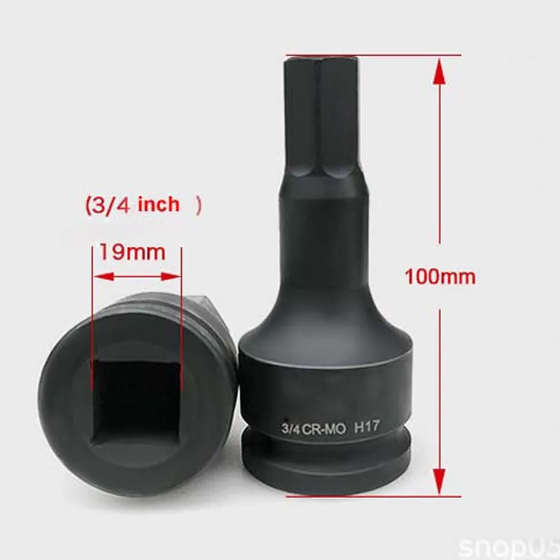 1pcs-3-4-Drive-Grey-Pneumatic-Hex-Driver-Socket-Inner-Hexagon-Head ...