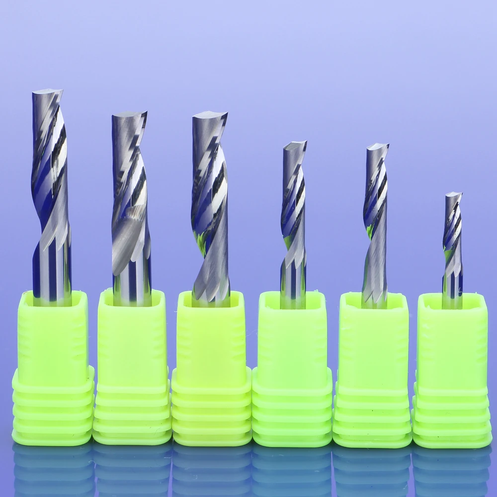 10Pcs 3.175/4/5/6/8/10/12Mm Single Fluit Frezen voor Aluminium Cnc ...