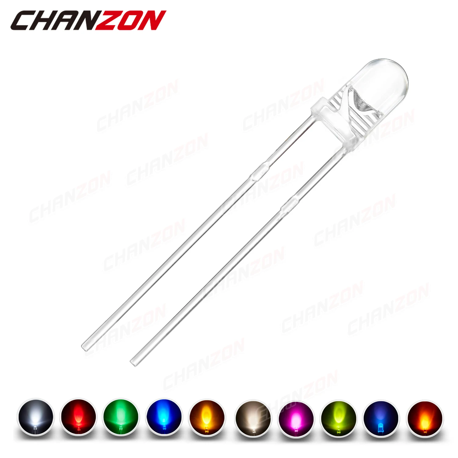 Diodo-LED-ultrabrillante-de-3mm-100-piezas-Blanco-c-lido-rojo-verde ...