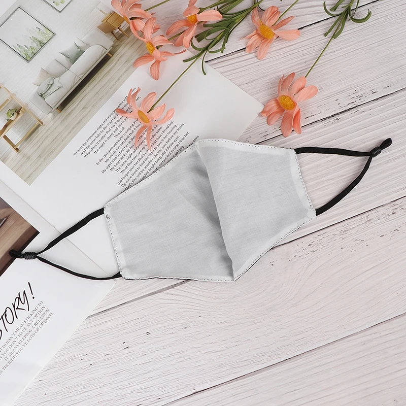 1 шт противопылевая черная хлопковая маска для лица Ветрозащитная маска для лица моющаяся