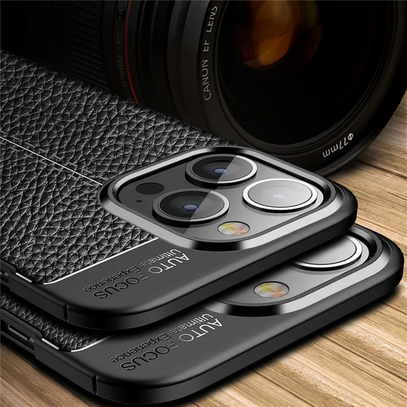 Iphone 14 Pro Max Back Cover Leather | Iphone 14 Pro Max Leather Bumper ...