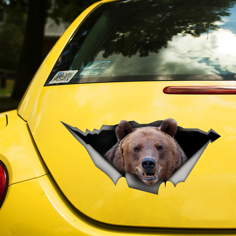 Grizzly-Brown-Bear-17CM-20CM-Self-adhesive-Decal-Car-Sticker-Waterproof ...