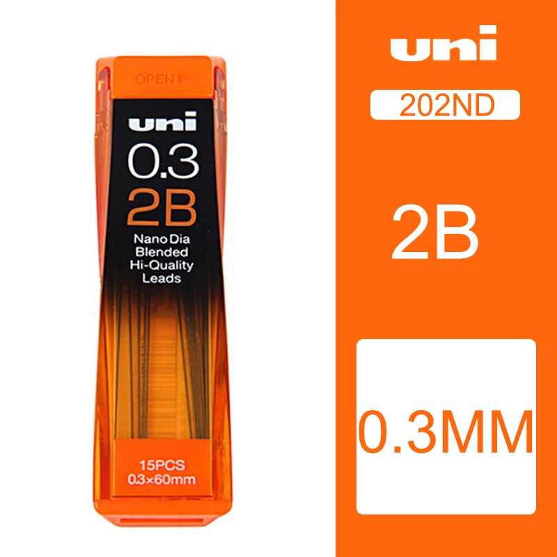 1 шт Uni 202ND 0,3 мм B/H/HB/2B механические стержни для карандаша для рисования специальные ...