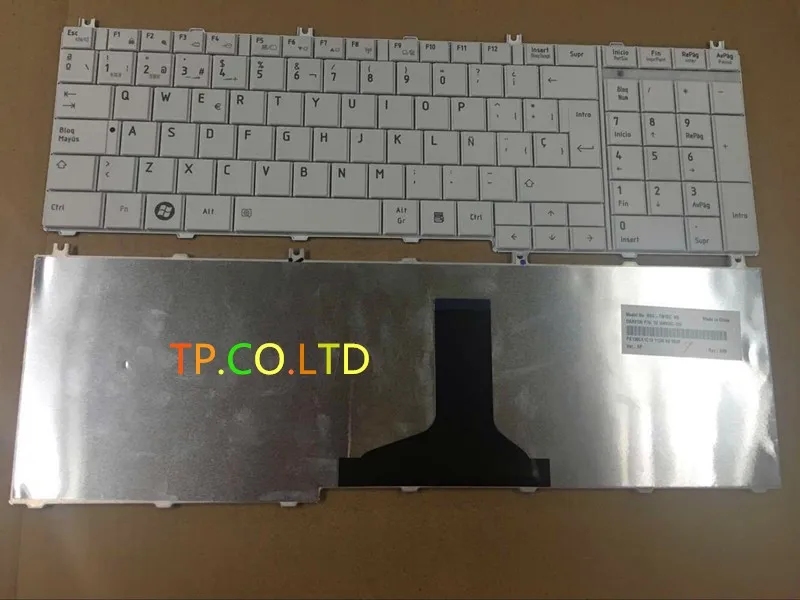 Spanish White Keyboard For Toshiba Satellite C650 C655 C655d C660 C670 ...