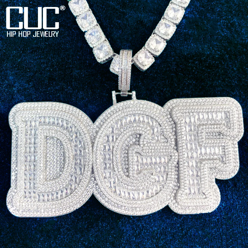 Custom-Big-Zircon-Letter-Name-Pendant-Men-HipHop-Necklace-Chain ...