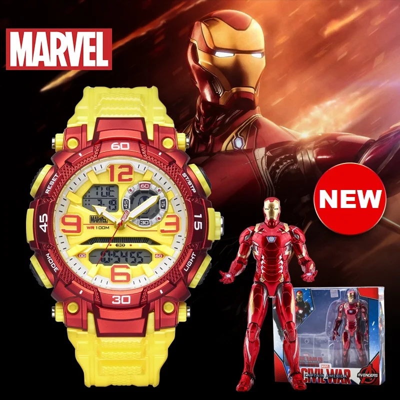 Disney Marvel Original Iron Man Multi Function Digital Sports Wrist ...