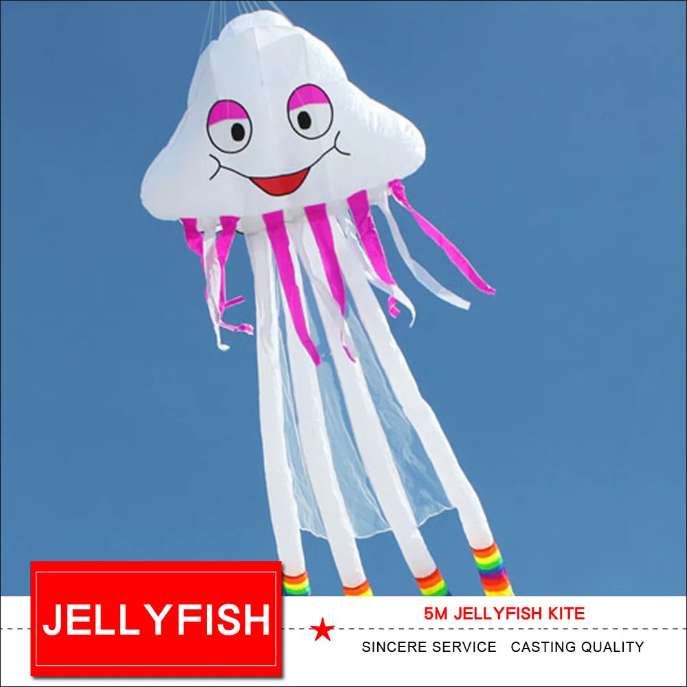 5m Jellyfish Kite High Quality Soft Inflatable 3D Solid Kite Pendant ...
