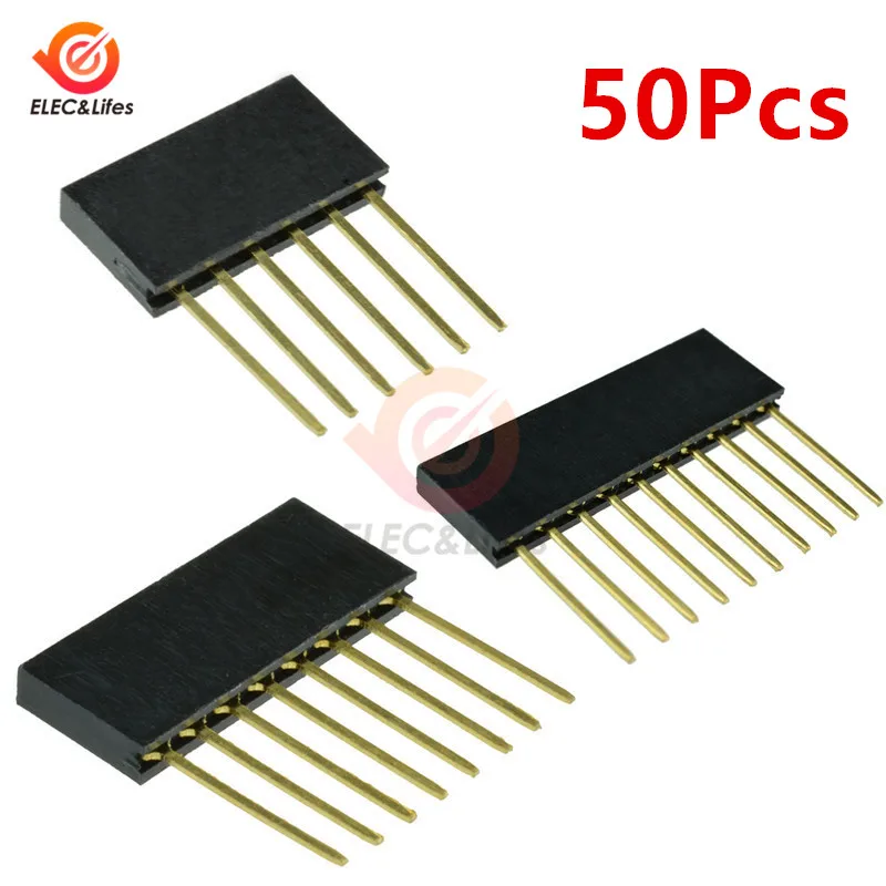 50Pcs-lot-2-5mm-6Pin-8Pin-10Pin-Single-Row-Female-Long-Pins-11mm ...