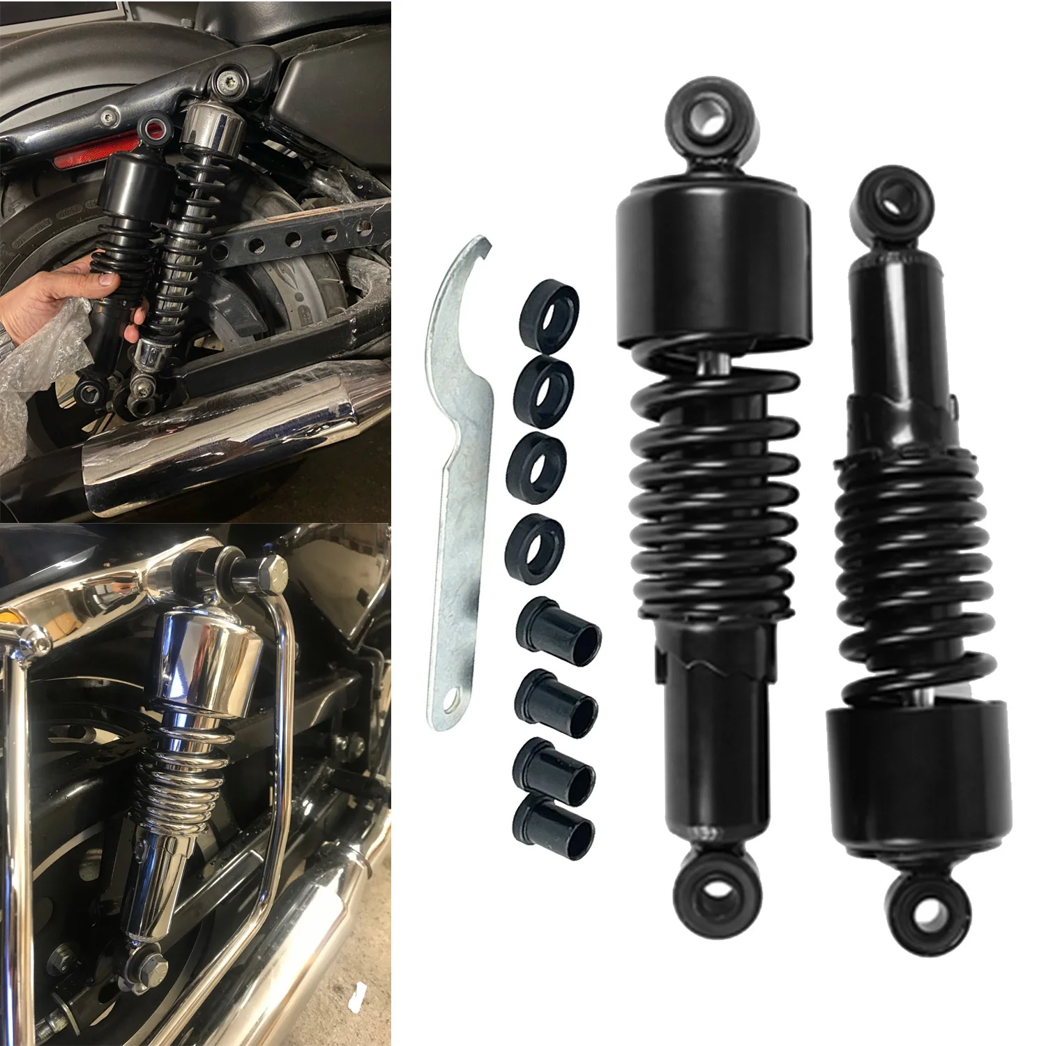 Motorcycle 267mm 10.5" Rear Shock Absorber Suspension For Harley ...