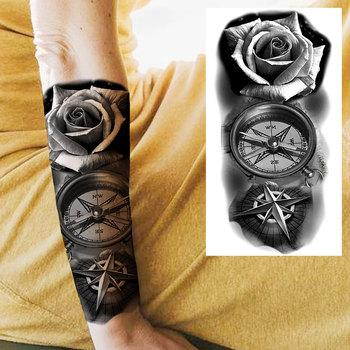 Pirate Compass Rose Tattoo
