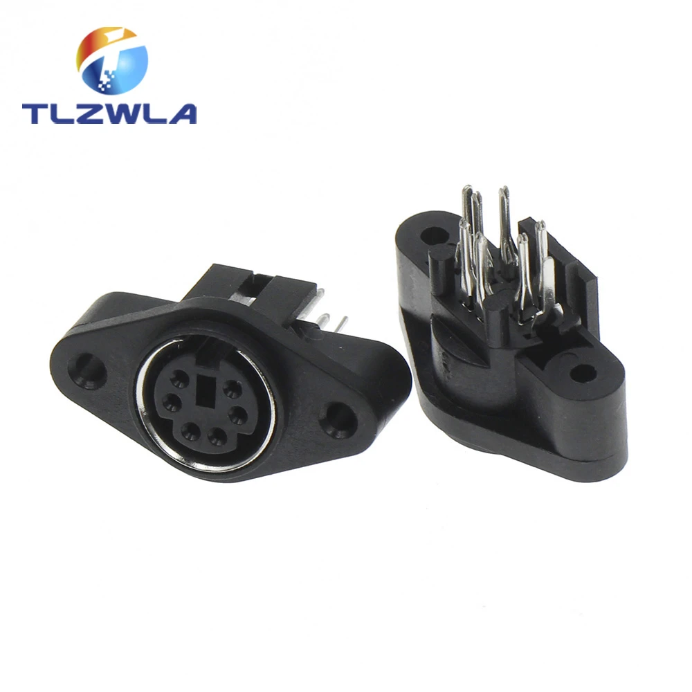 2pcs Mdc/s Terminal Socket Din Jack Connector Mini Ps2 6pin 6p With ...