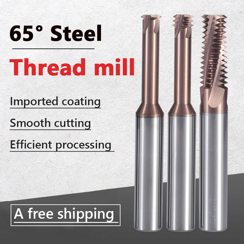 65° Thread Mill Tungsten Carbide Single 1 Teeth 3 Teeth Full Tooth Iso ...