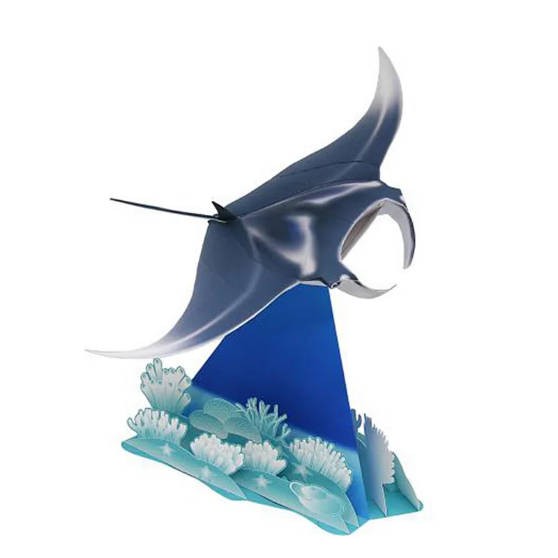 Manta Ray Fish Folding Mini 3D Paper Model Papercraft Marine Animal DIY ...