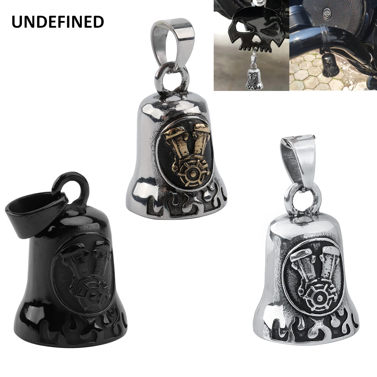 Engine Motorcycle Bell Cool Biker Guard Bells Stainlesss Steel For ...