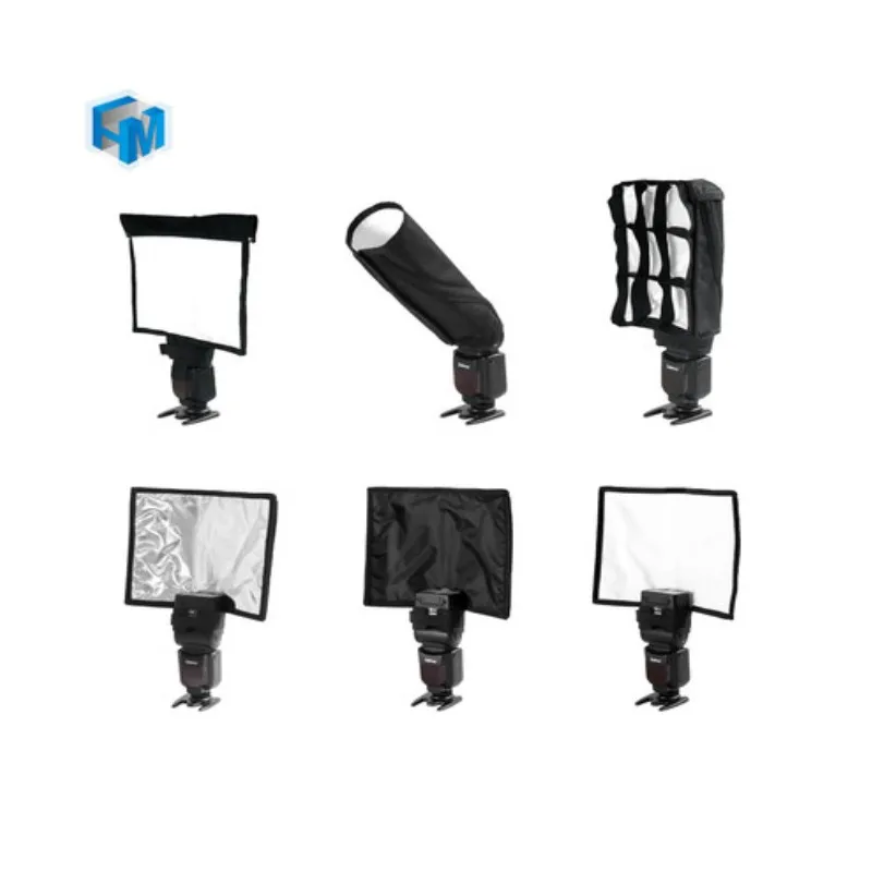 5 In 1 Speedlight Flash Set 3 X Foldable Speedlight Reflector + Snoot ...