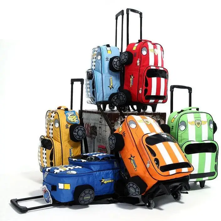 3D-Car-style-kids-School-Trolley-Bags-boy-s-Rolling-Backpack-for-boys ...