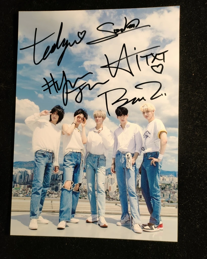 Signed Txt Autographed Group Photo 5*7 Autographs Free Shipping 122021b ...