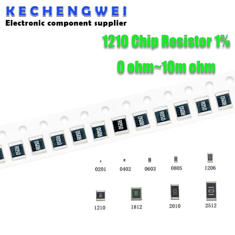 50pcs 1210 1% Smd Resistor 0r ~ 1m 1/2w 0 1 10 100 150 220 330 Ohm 1k 2 ...
