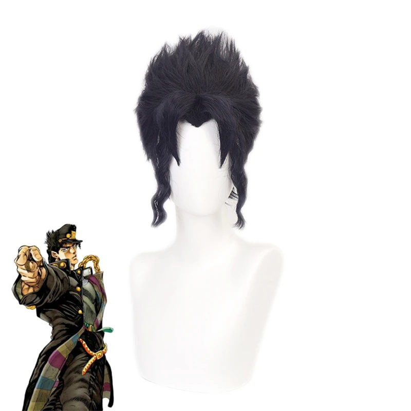 Peluca de Anime de Jojo's Bizarre Adventure, Cosplay de Kujo Jotaro ...