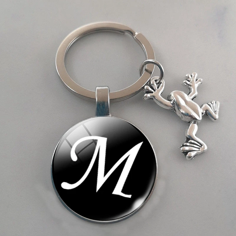 LLavero de rana con abalorio, A Z con letras de cristal, animal, para ...