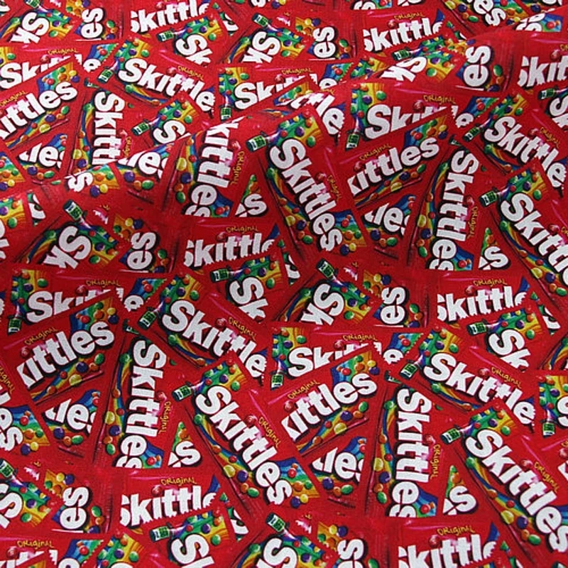 Cartoon Skittles Design 100% Cotton Fabric for Kids Clothes Home ...