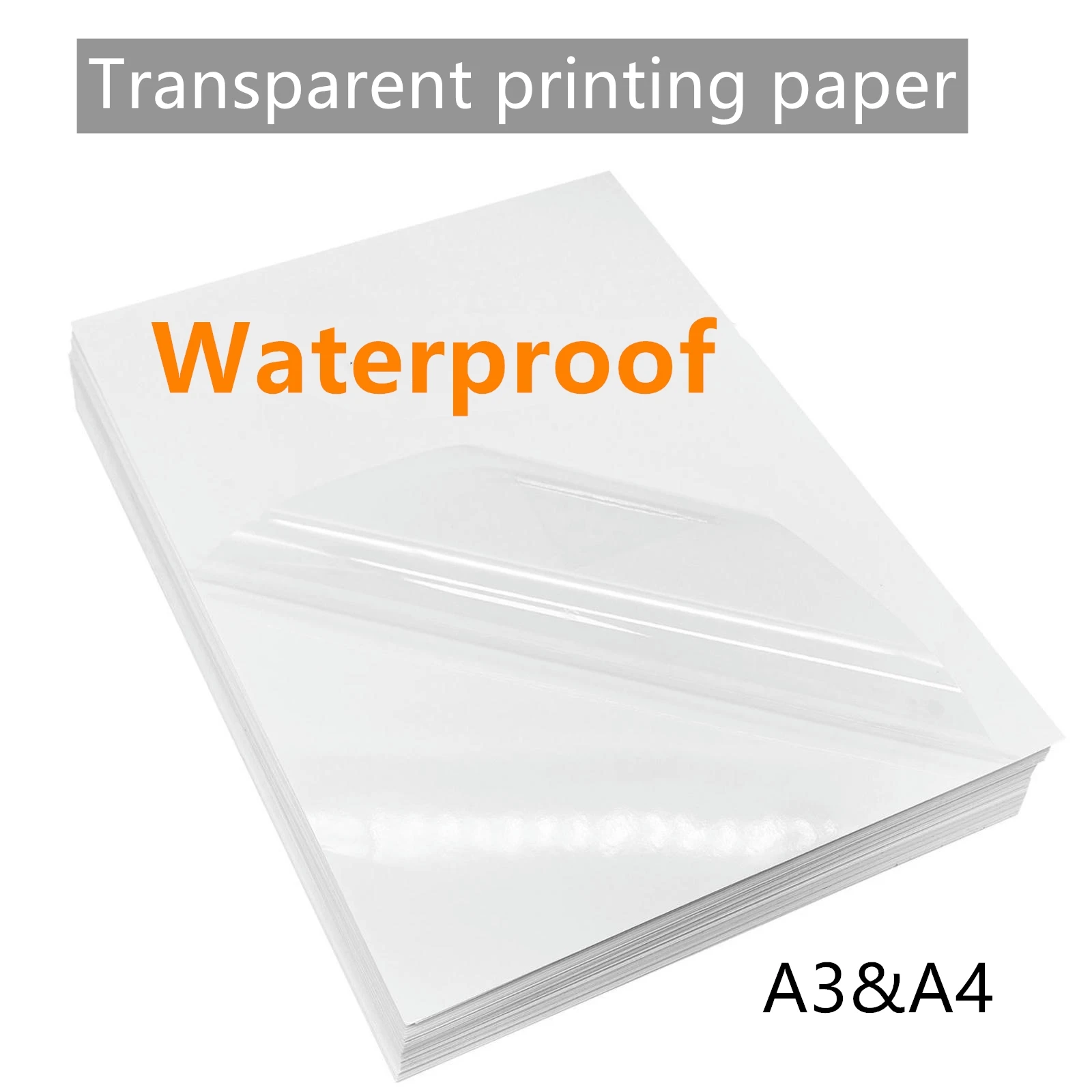 50/10 Sheet Waterproof printing paper transparent printing paper A4 ...