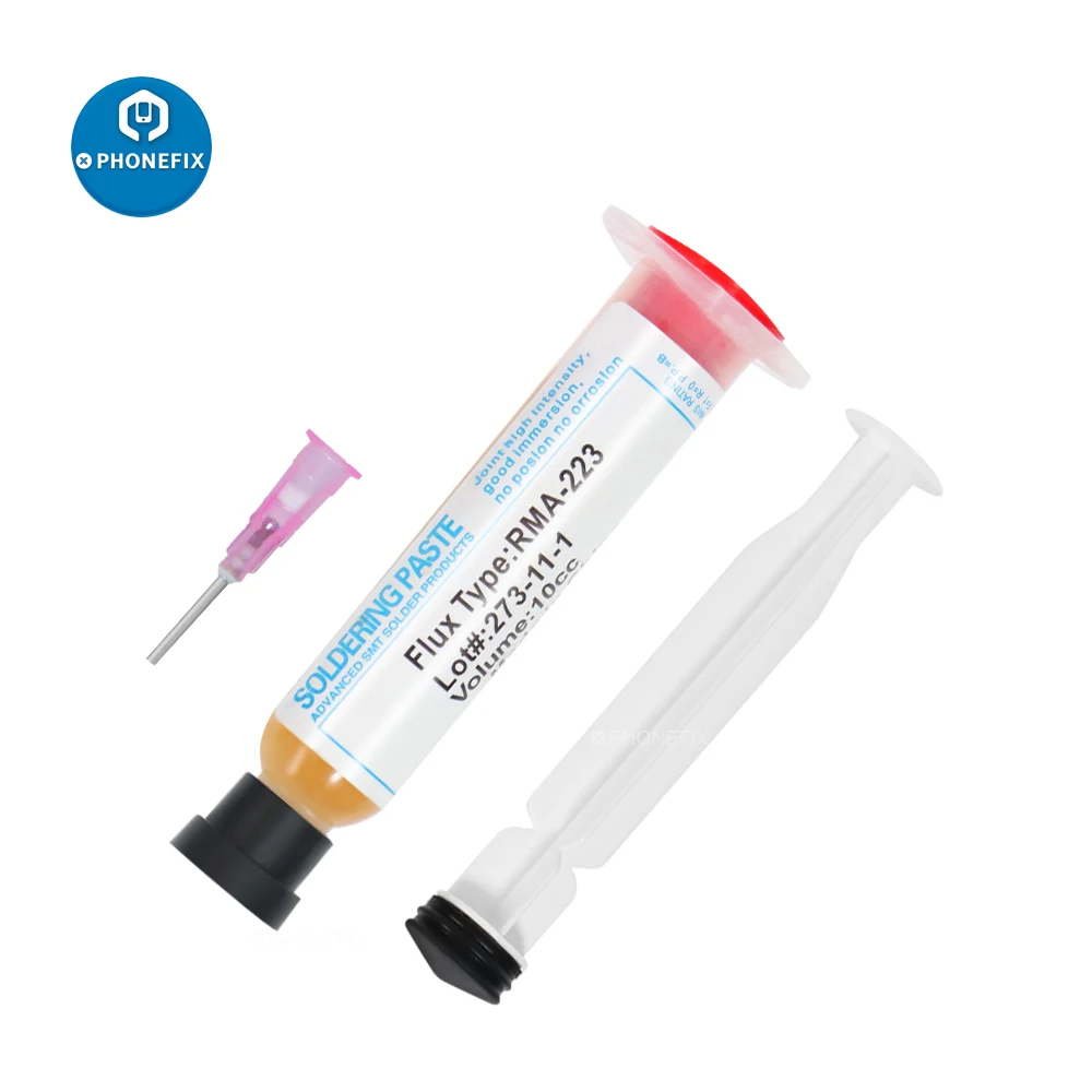 10cc BGA Tin Solder Paste Leaded RMA 223 UV Syringe Liquid Flux Melting ...