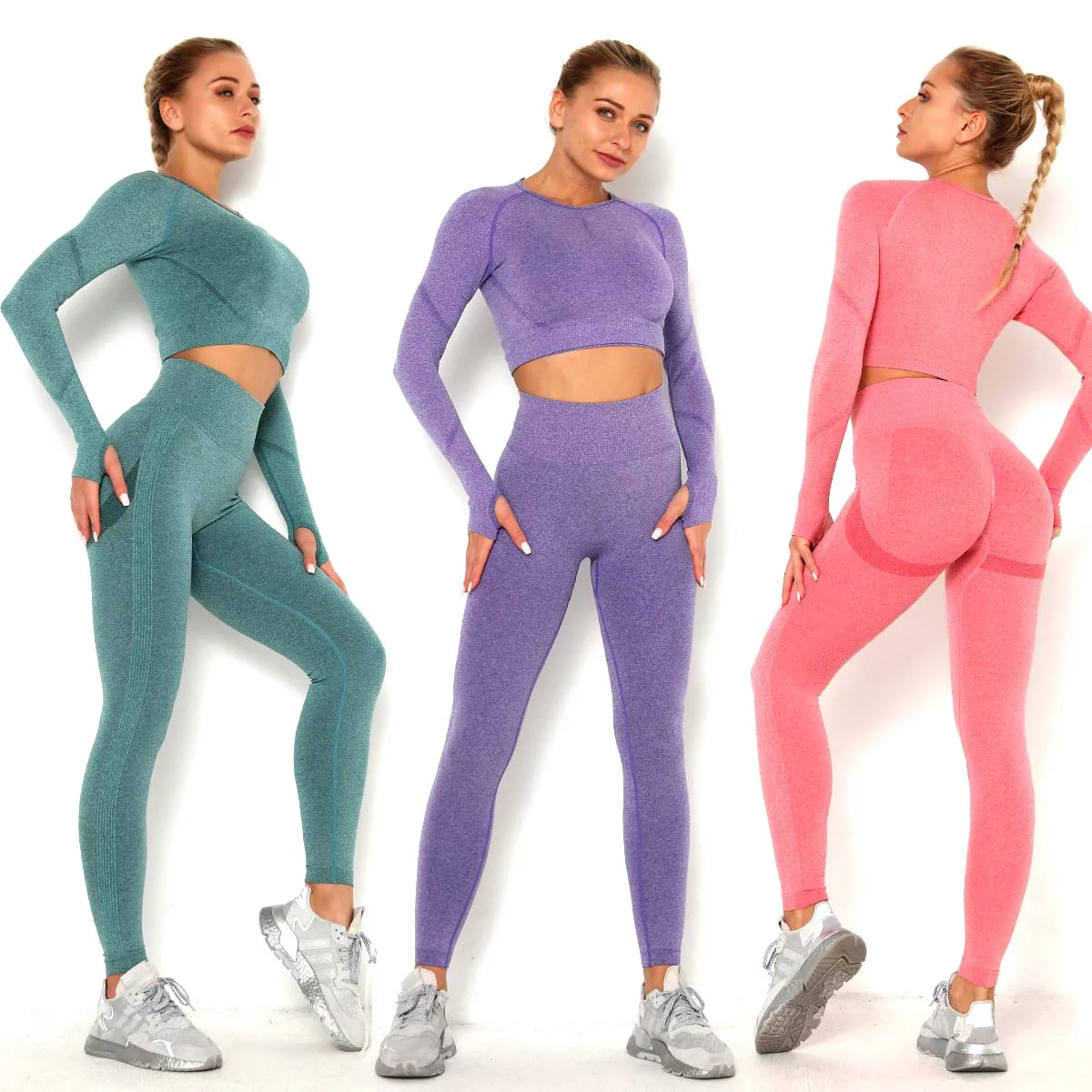 Vital Conjunto de Yoga sin costuras para mujer, ropa de chándal para ...