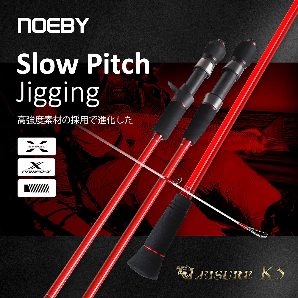 Noeby Slow Jigging Fishing Rod 1.68m 1.83m 2 Section Spinning Casting ...