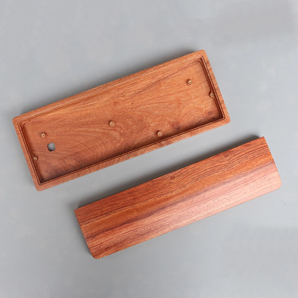 DIY GH60 Mechanical Gaming Keyboard Use Wood Case Yellow Rosewood ...