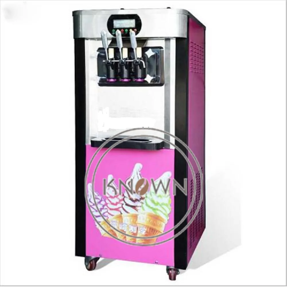 110 / 220V commercial vertical soft ice cream machine 20 25L/H ice ...
