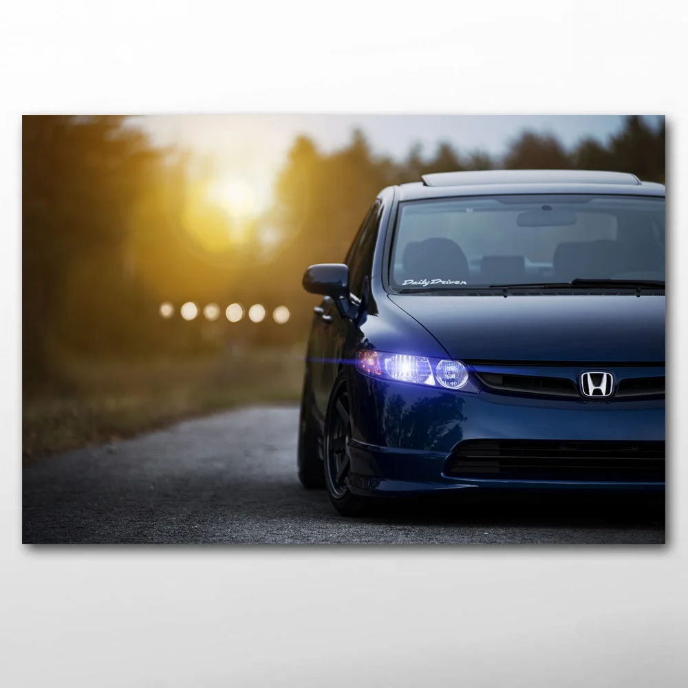 Sports Car Vehicles Honda Civic Wall Art Prints Artwork paintings for ...