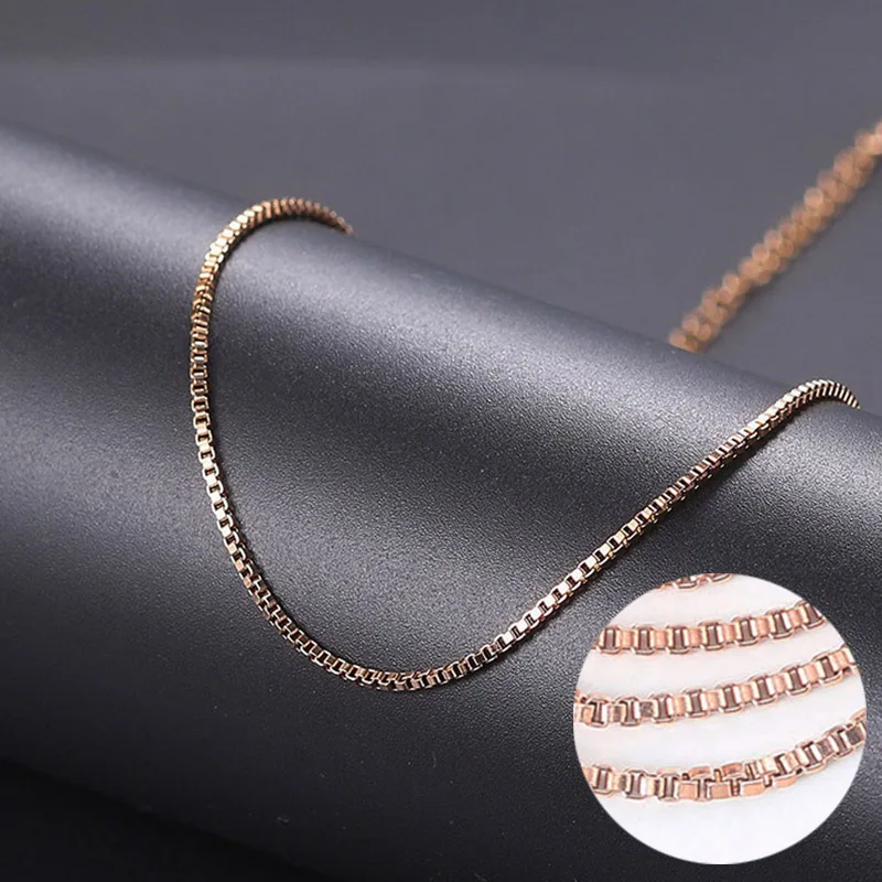 Collares de cadena de caja fina para hombres y mujeres, cadenas de ...