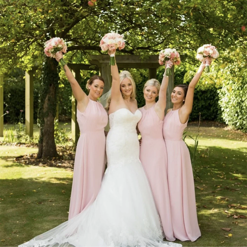 Soft Pink Bridesmaid Dresses