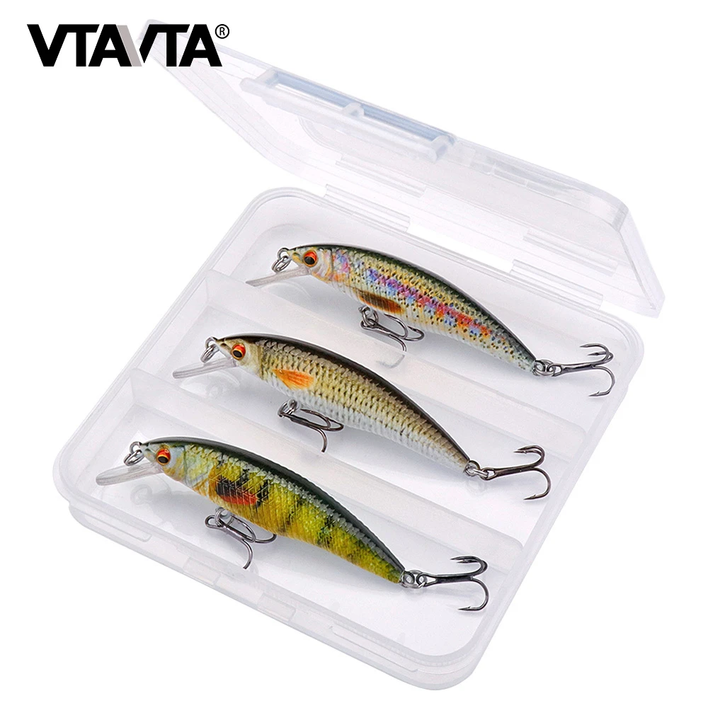 VTAVTA 3pcs/Box 6g 70mm Minnow Fishing Lure Set Of Wobblers For Pike And Perch Floating Minnow ...