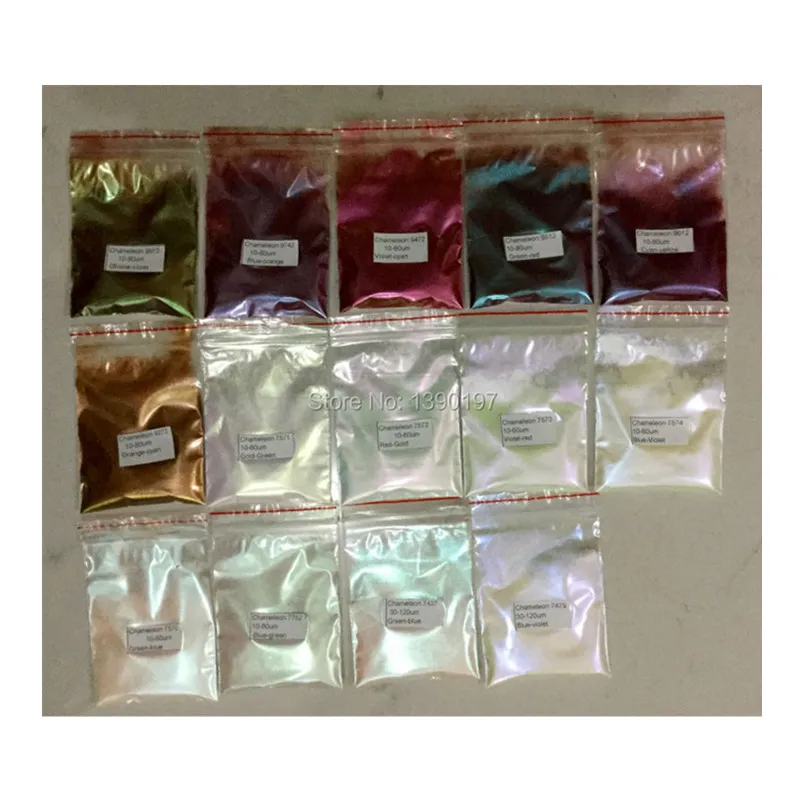 Chameleon-pearl-powder-with-color-travel-1-lot-14colors-10grams-each ...
